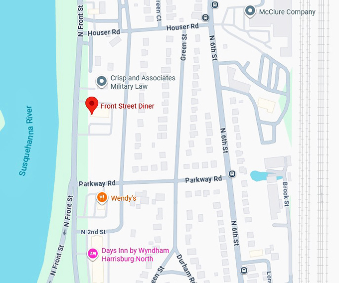 16. front street diner map