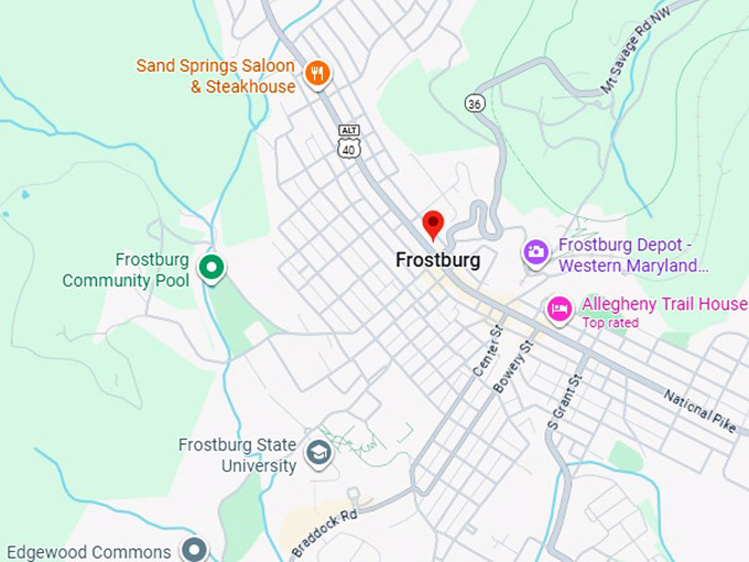 16. frostburg, maryland map
