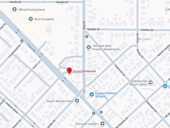 16. fuzzy&rsquo;s restaurant map