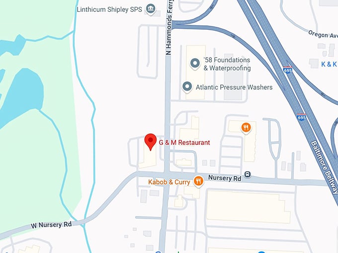 16. g & m restaurant map