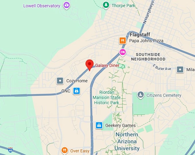 16. galaxy diner map