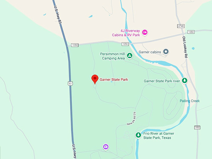 16. garner state park map