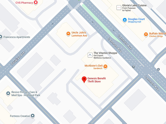 16. genesis benefit thrift store map