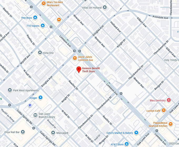 16. genesis benefit thrift store map