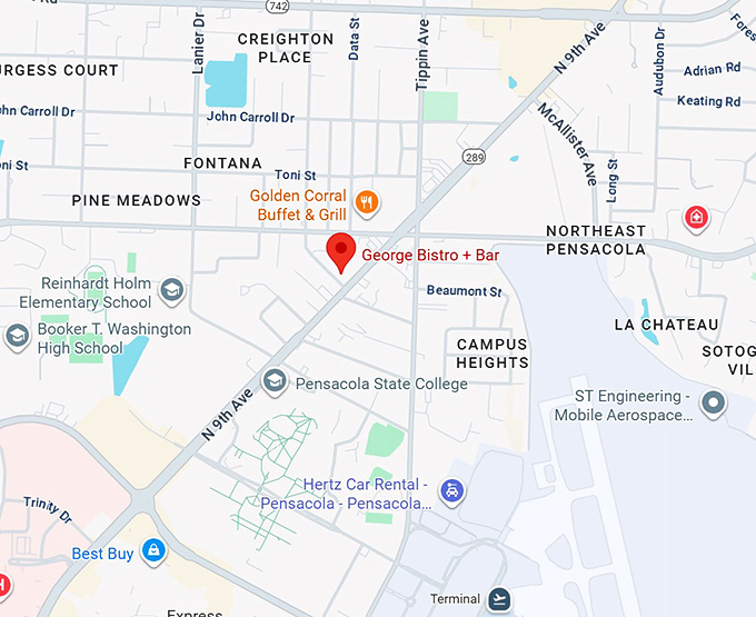 16. george bistro + bar map