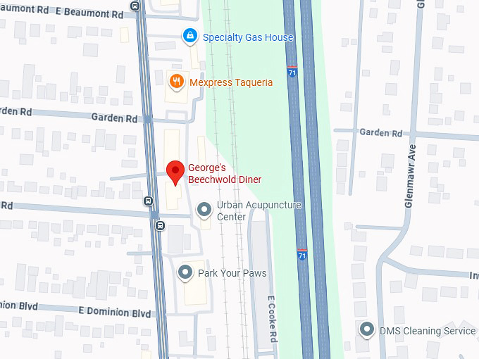 16. george’s beechwold diner map