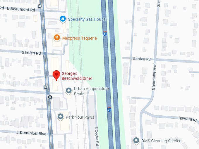 16. george's beechwold diner map