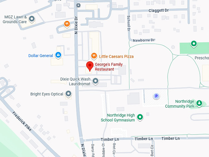 16. george's family restaurant map