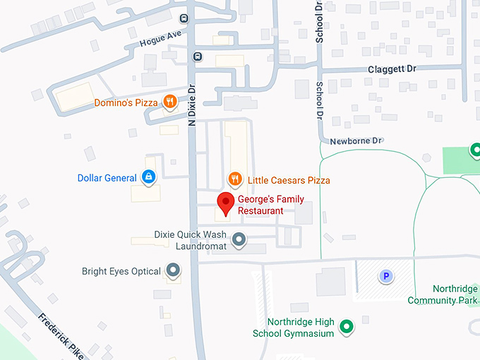 16. george's family restaurant map