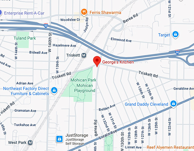 16. george's kitchen map