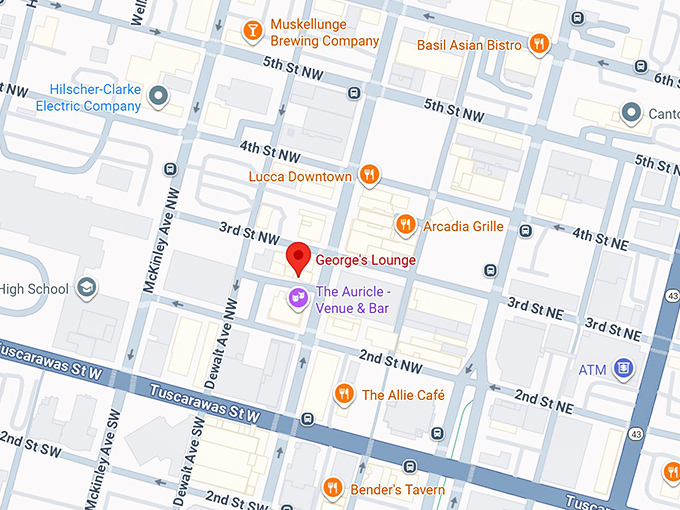 16. george's lounge map