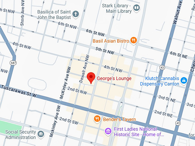 16. george&rsquo;s lounge map