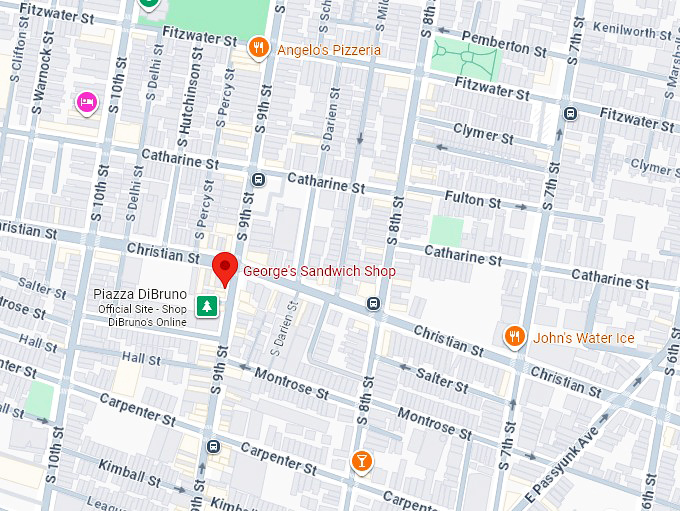 16. george&rsquo;s sandwich shop map