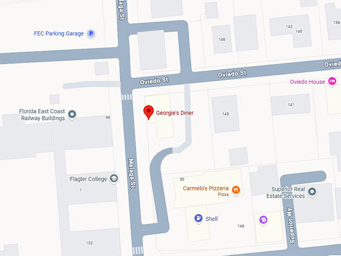 16. georgie's diner map