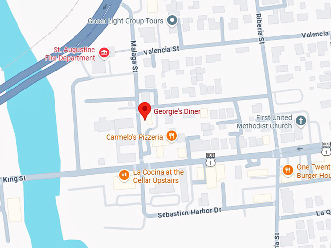 16. georgie's diner map