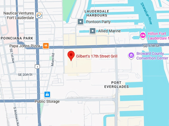 16. gilbert's 17th street grill map