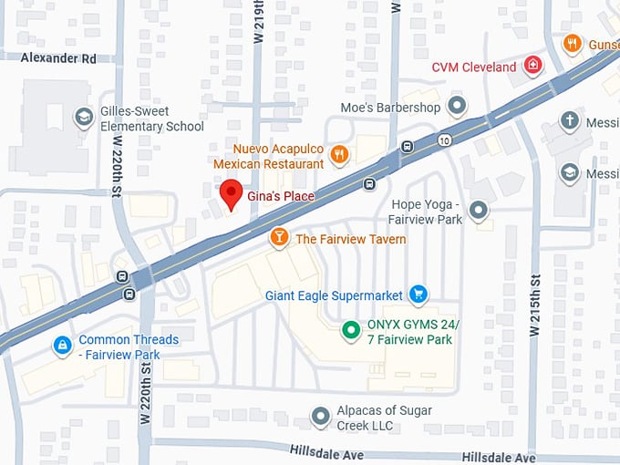 16. gina's place map