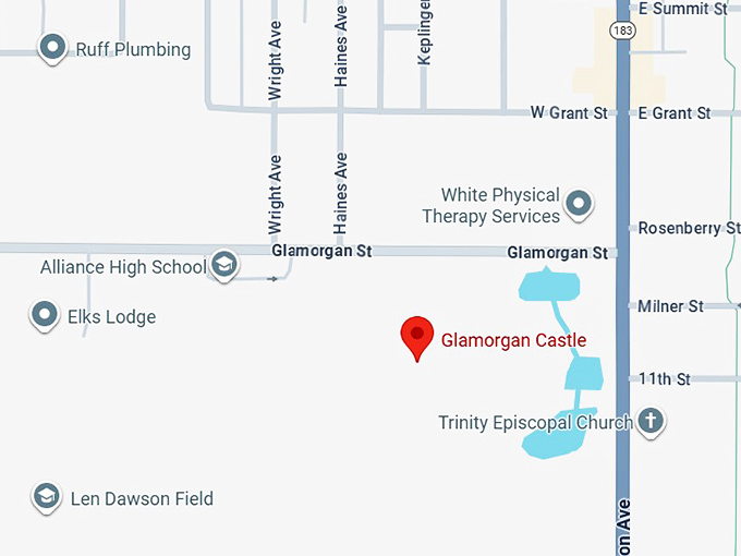 16. glamorgan castle map