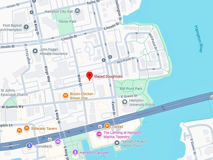 16. glazed doughnuts map