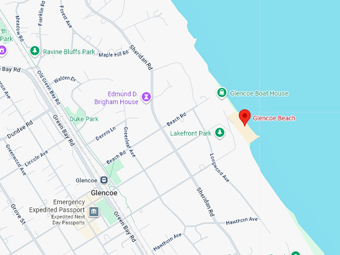 16. glencoe beach map