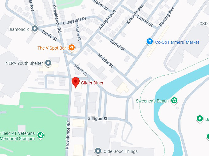 glider diner map