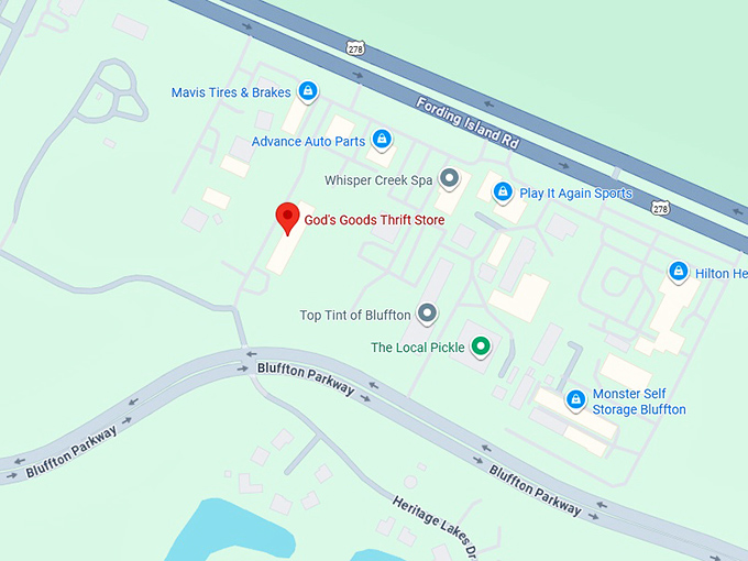 16. god's goods thrift store map