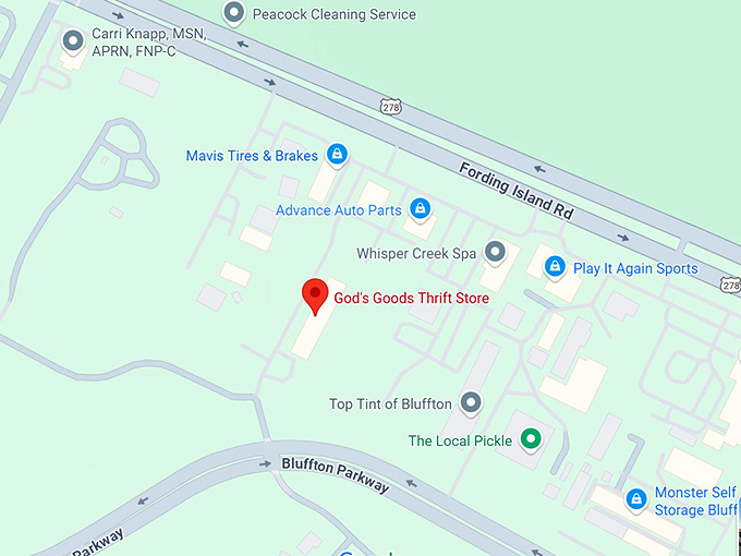 16. god's goods thrift store map