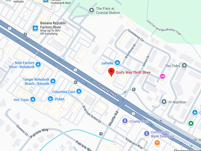 16. god's way thrift store map