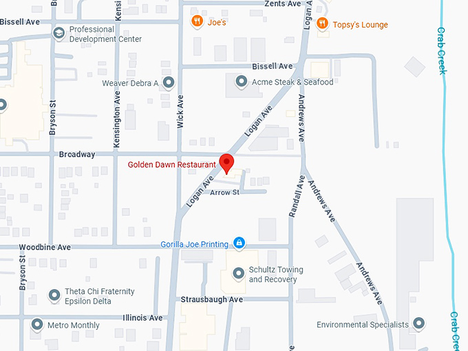 16. golden dawn restaurant map