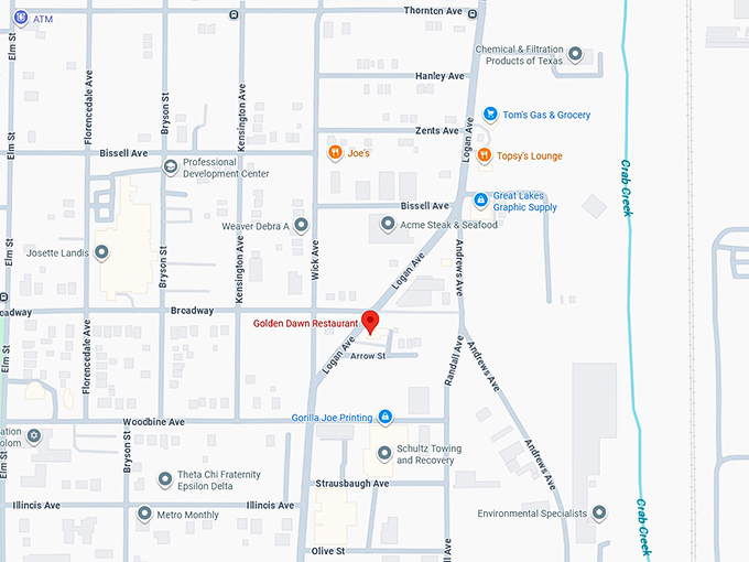 16. golden dawn restaurant map