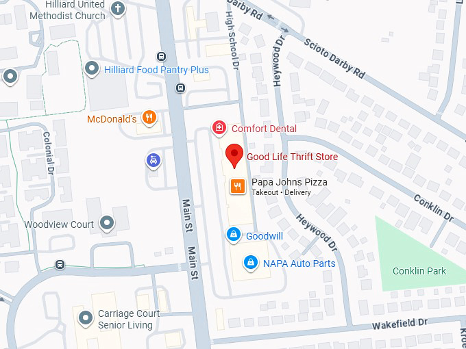 16. good life thrift store map