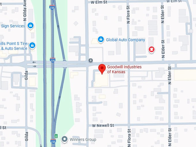 16. goodwill industries of kansas (5525 w central ave) map