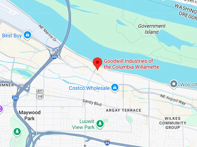 16. goodwill industries of the columbia willamette (5950 ne 122nd ave) map