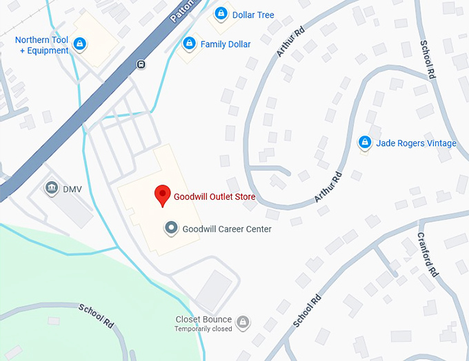 16. goodwill outlet store (1616 patton ave) map