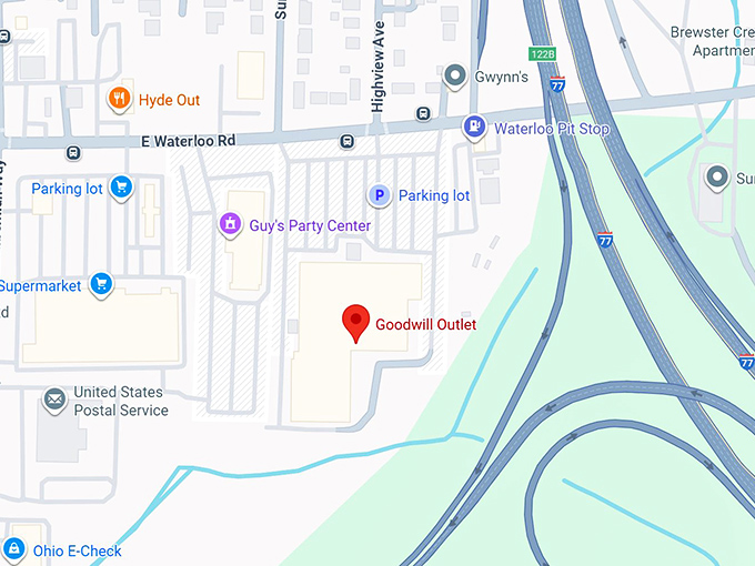 16. goodwill outlet store (e. waterloo rd) map