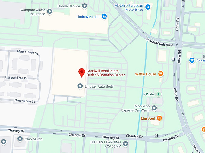 16. goodwill retail store, outlet & donation center (2675 brice rd) map