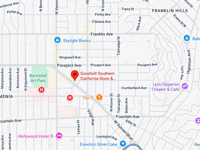 16. goodwill southern california store & donation center (4575 hollywood blvd) map