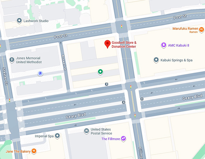 16. goodwill store & donation center (1669 fillmore st) map