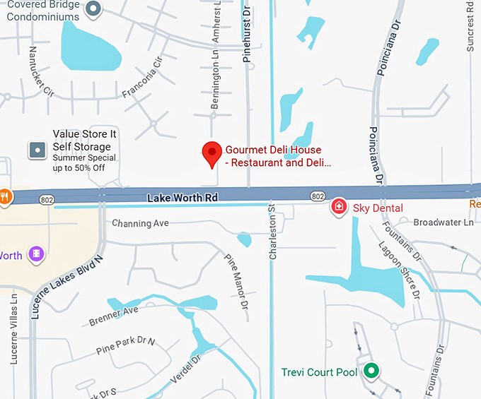 16. gourmet deli house restaurant and deli, take out, catering and delivery map