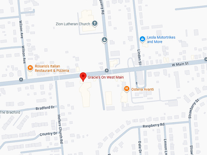 16. gracie's on west main map