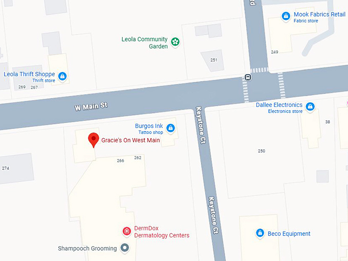 16. gracie's on west main map