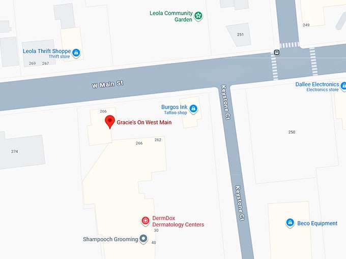 16. gracie's on west main map