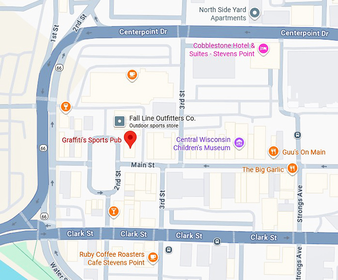 16. graffitti’s sports pub map