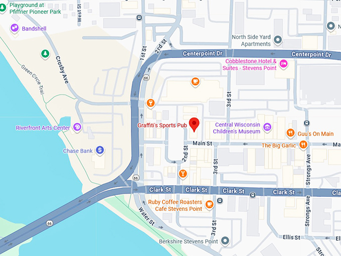 16. graffitti&rsquo;s sports pub map