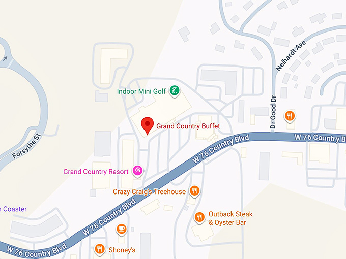 16. grand country buffet map