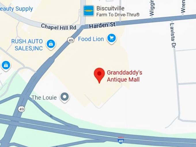 16. granddaddy's antique mall map