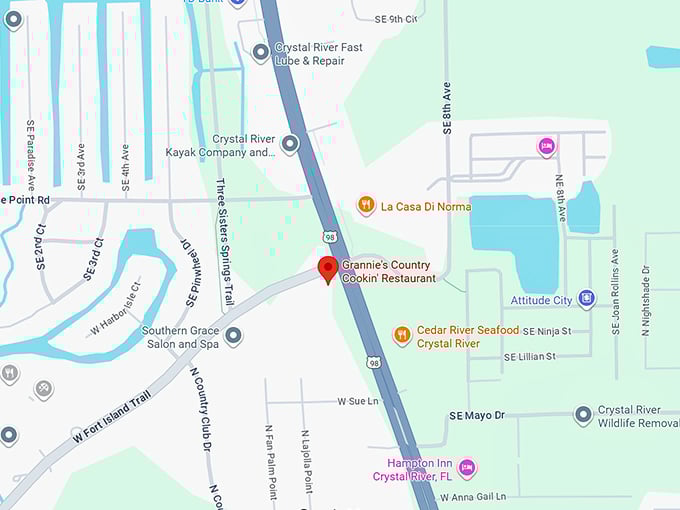 16. grannie's country cookin’ restaurant map