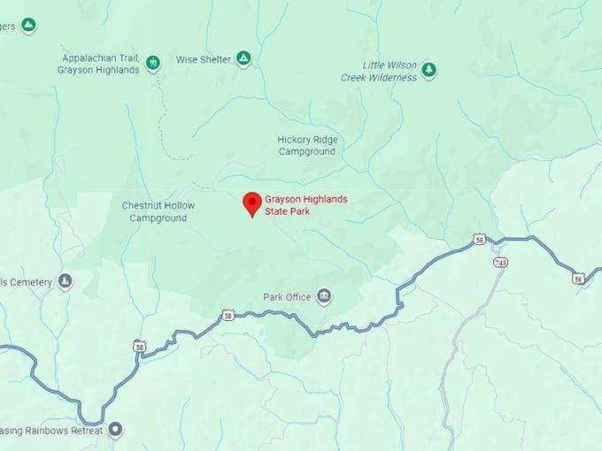 16. grayson highlands state park map