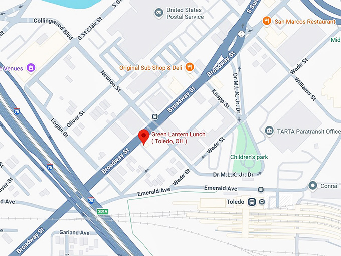 green lantern lunch map