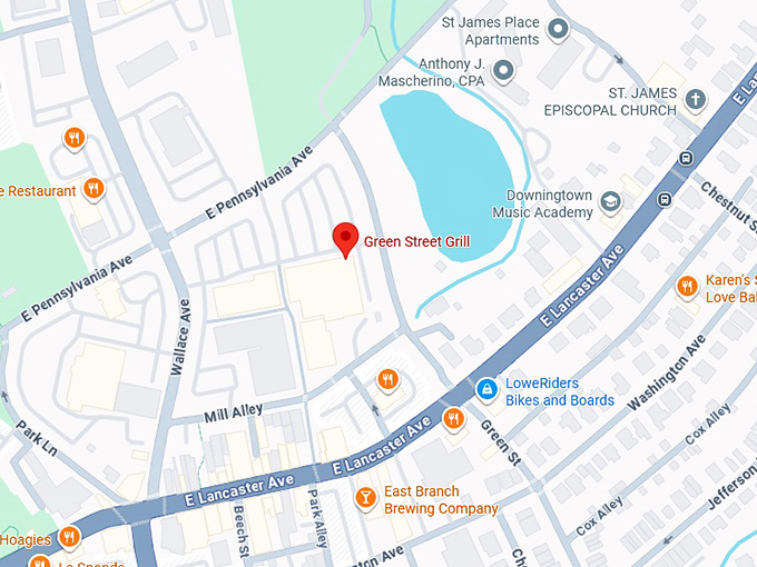 green street grill map